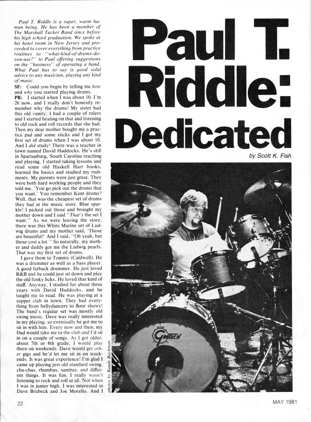 Scott K Fish Interview: Paul T. Riddle | Scott K Fish